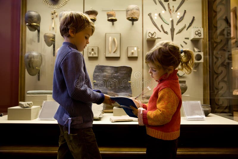Boy and Girl at Excursion in Historical Museum Editorial Photo - Image ...