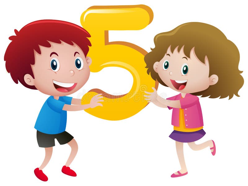 Set of number five stock vector. Illustration of counting - 130821960