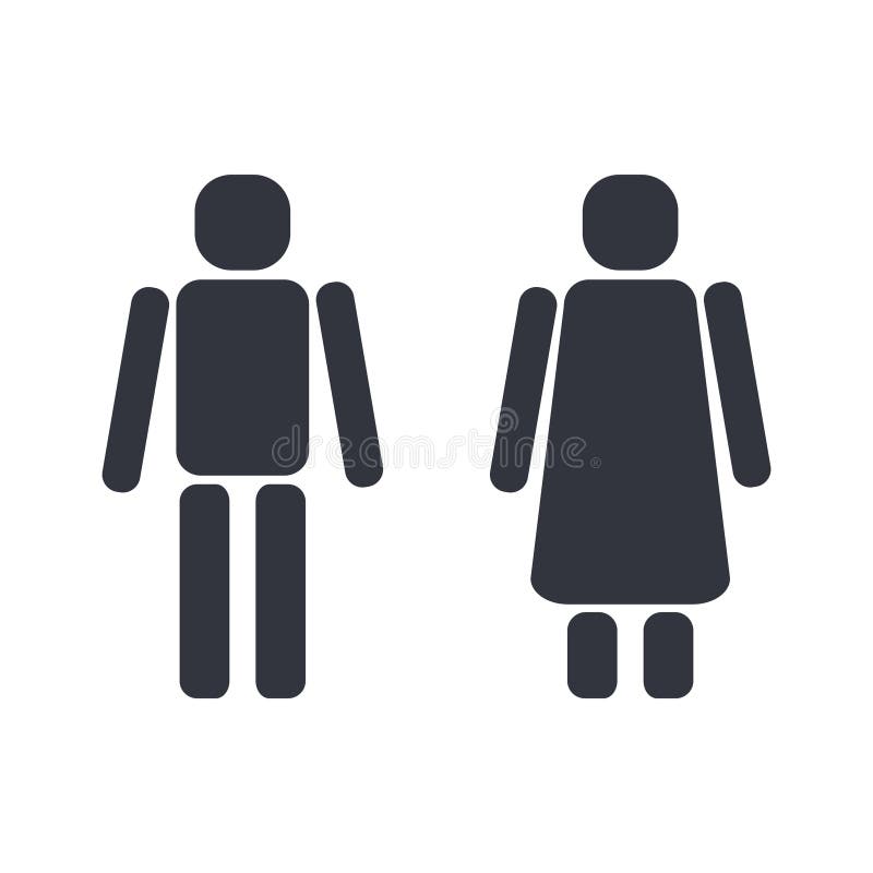 Boy and Girl Logo Template Icon Stock Vector - Illustration of sign ...