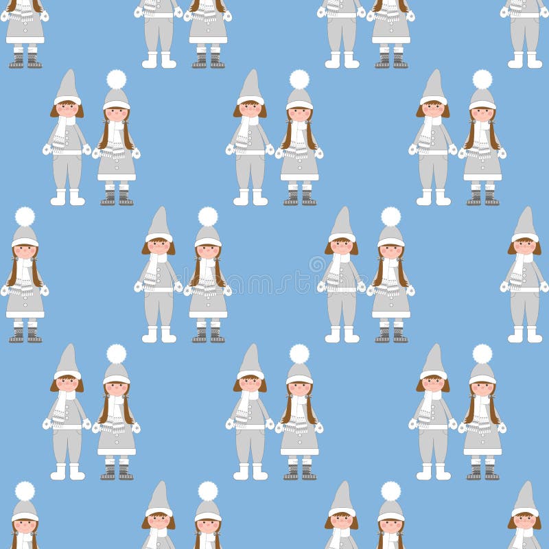 Boy and girl pattern stock vector. Illustration of vector - 100261888