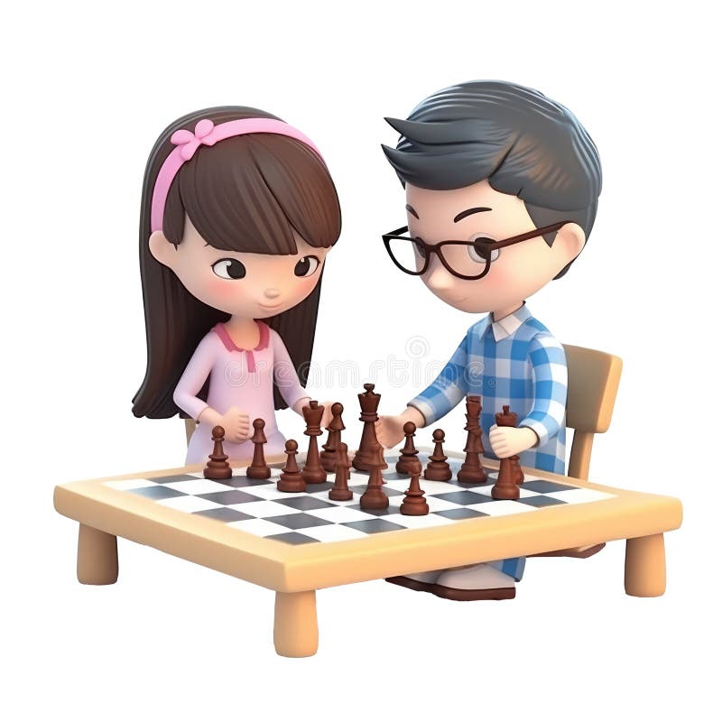 Girl Playing Chess Stock Illustrations – 421 Girl Playing Chess Stock ...