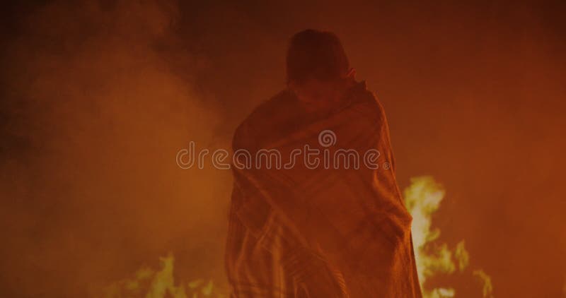 Boy and Girl Trapped in Fire Crying for Help Stock Video - Video of ...