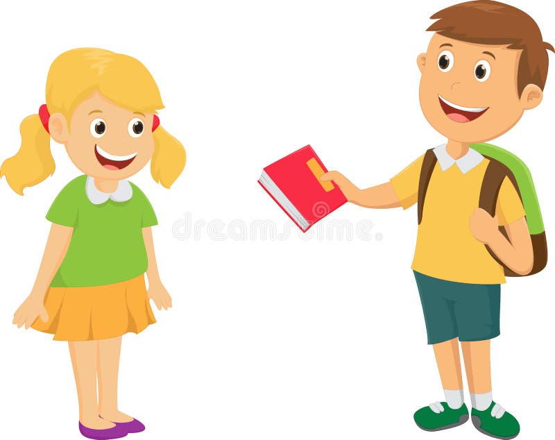 Boy Give Girl Book Stock Illustrations – 68 Boy Give Girl Book Stock ...