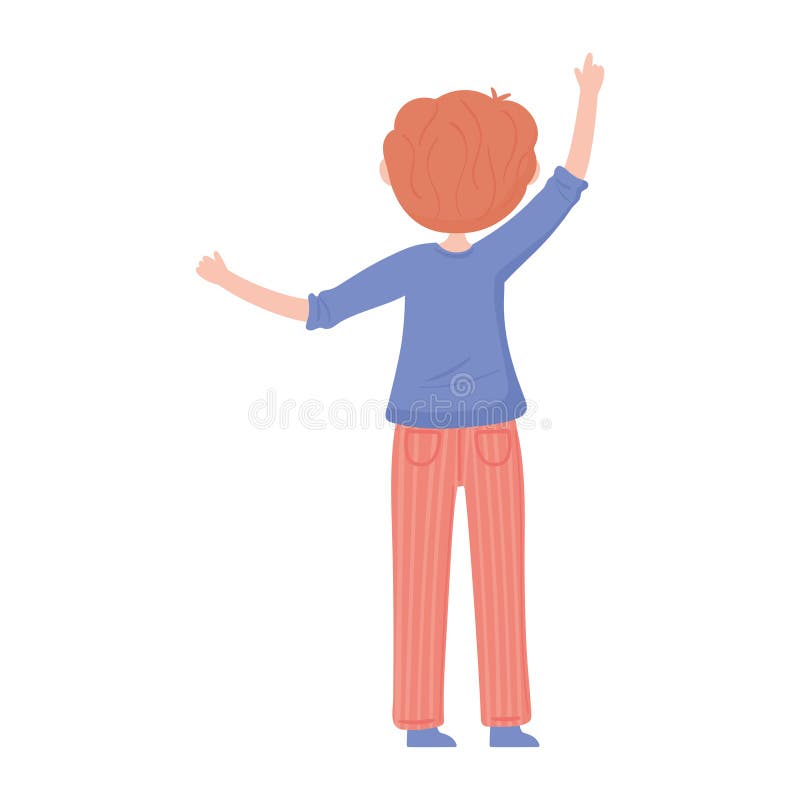 Boy giving back hand up stock vector. Illustration of avatar - 222298850