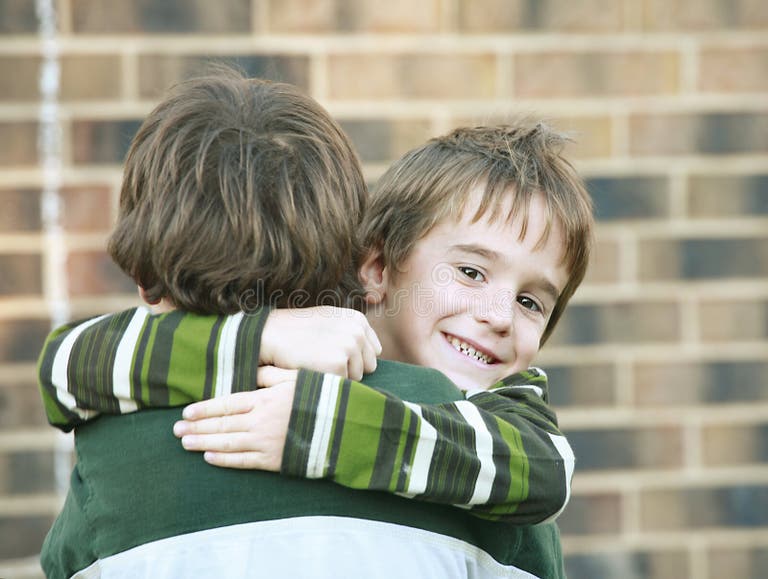 Boy Giving a Hug stock image. Image of friend, brothers - 3298269