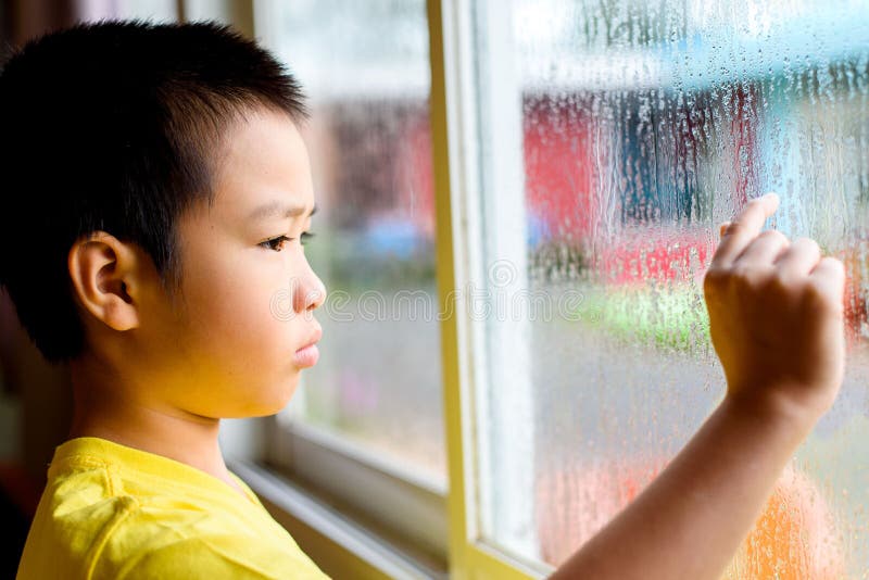 Child Sad Raining Window Stock Photos - Free & Royalty-Free Stock ...