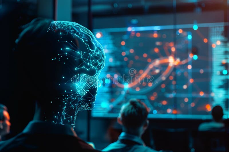 Boy Glowing Brain Neural Awakening Learning Neurological Data on ...