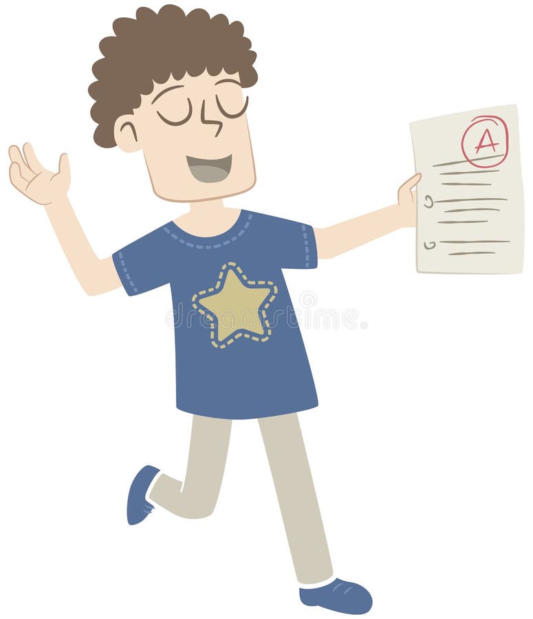 Boy Homework Good Grade Stock Illustrations – 104 Boy Homework Good ...