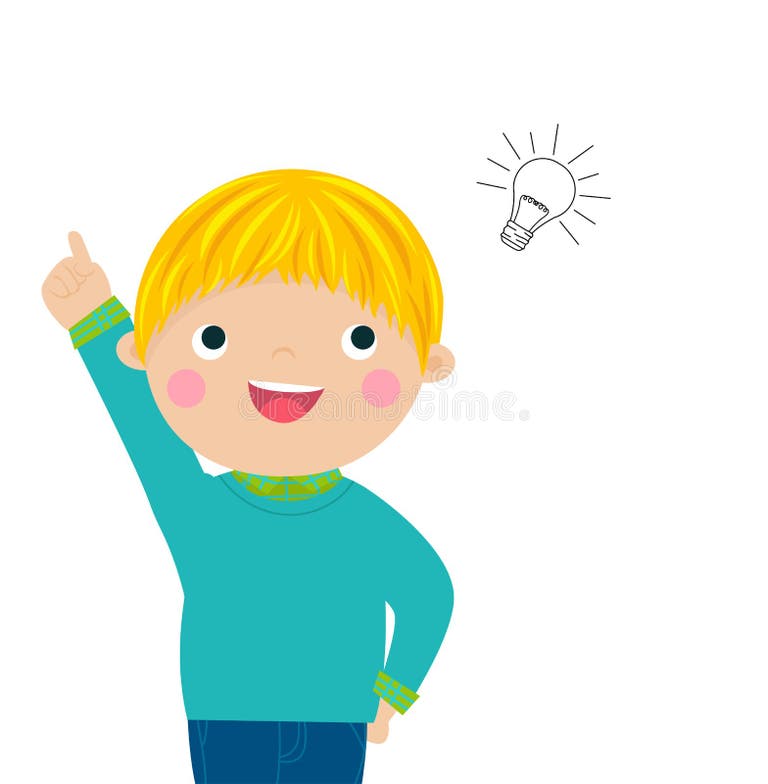 Good Idea Cartoon Kid Stock Illustrations – 466 Good Idea Cartoon Kid ...