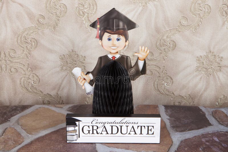 Graduation still life stock image. Image of students, book - 4842809