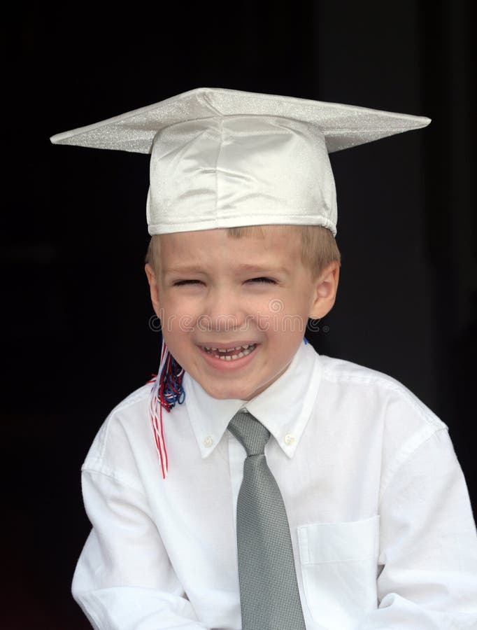 Boy in Graduation Cap stock photo. Image of success, crying - 5297092