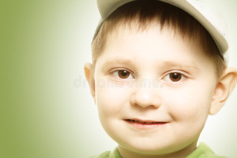 Boy in green stock image. Image of smile, young, caucasian - 10427679