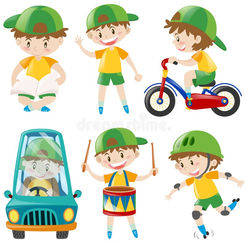 Child Doing Many Things Stock Illustrations – 12 Child Doing Many ...