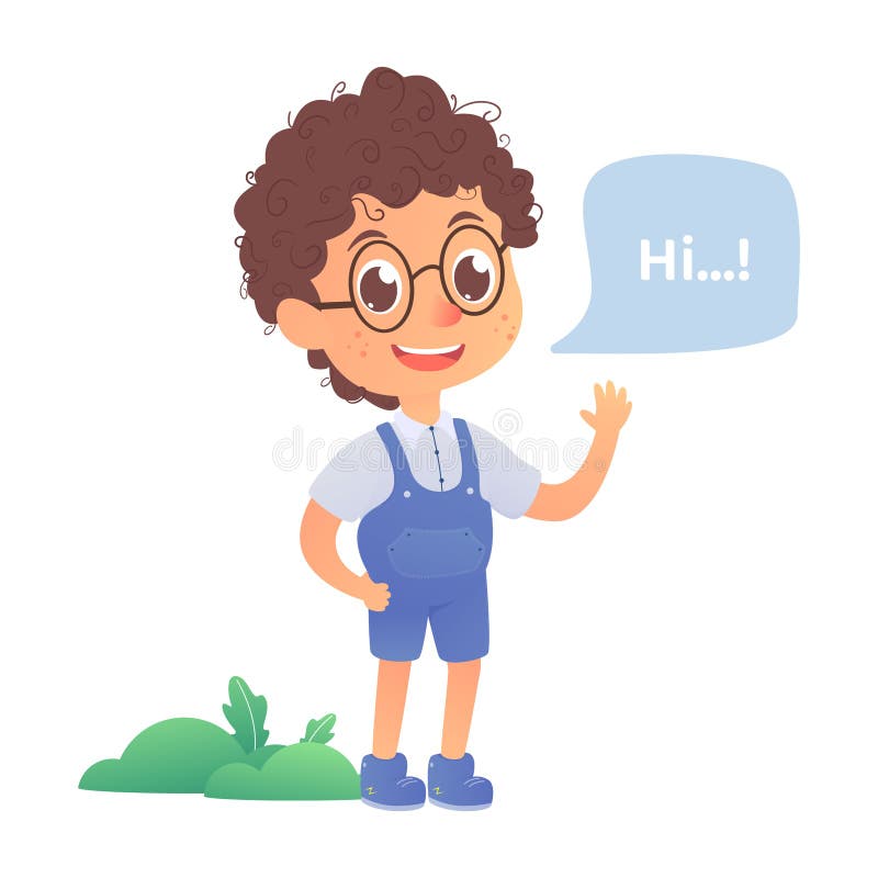 Cute Boy Say Hello Stock Illustrations – 213 Cute Boy Say Hello Stock ...