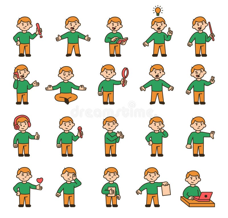 Guide Character Set Stock Illustrations – 4,358 Guide Character Set ...