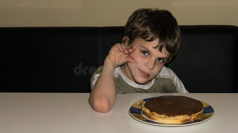 Boy and Handmade Cake, Person Stock Image - Image of nutrition, dessert ...