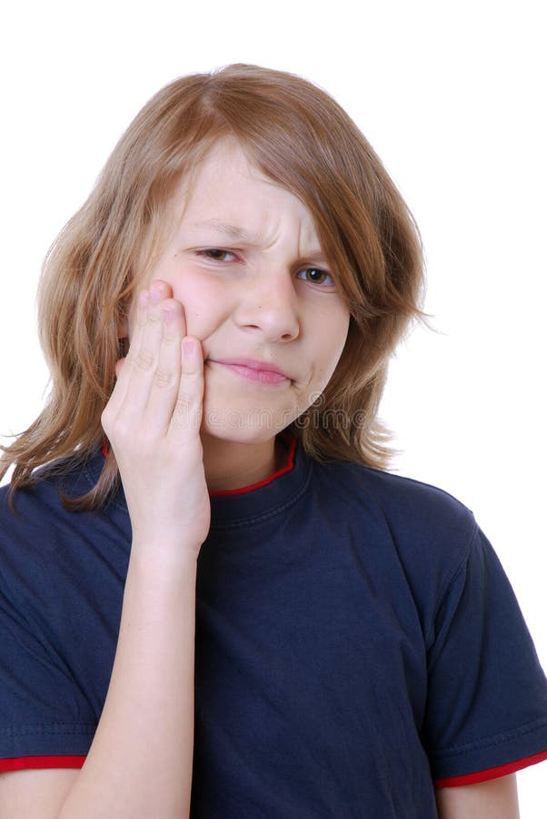 Boy has toothache stock photo. Image of teeth, sick, hands - 19648318