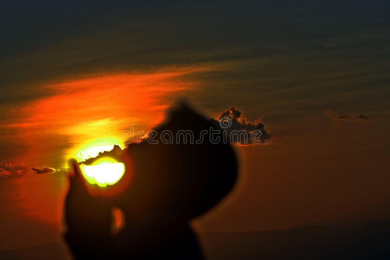 Boy have the SUN stock image. Image of sunrises, natural - 82492961