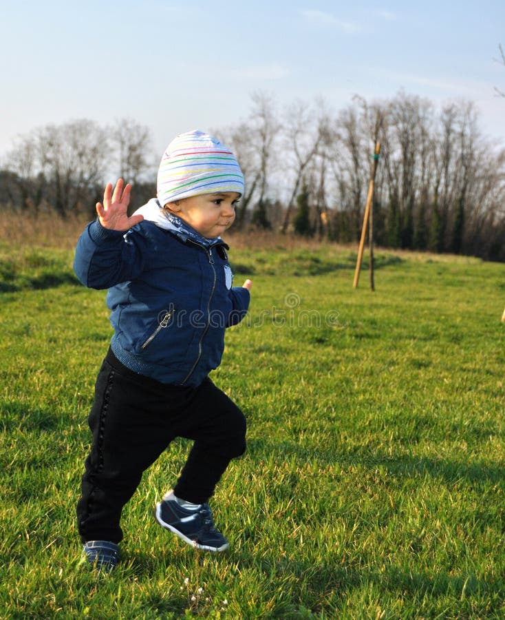 First steps stock image. Image of bright, park, toddler - 30206927