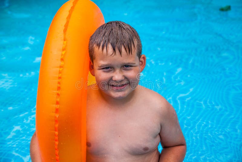 Boy in Having Fun in the Swimming Pool Stock Photo - Image of pool ...