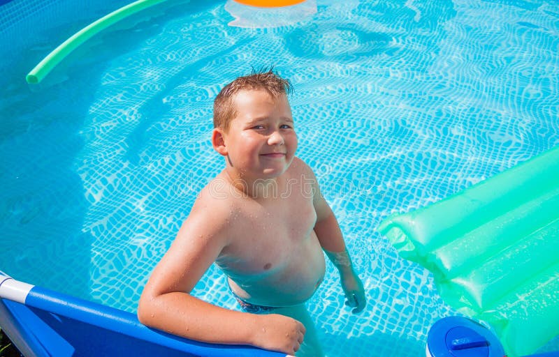 Boy in Having Fun in the Swimming Pool Stock Photo - Image of people ...