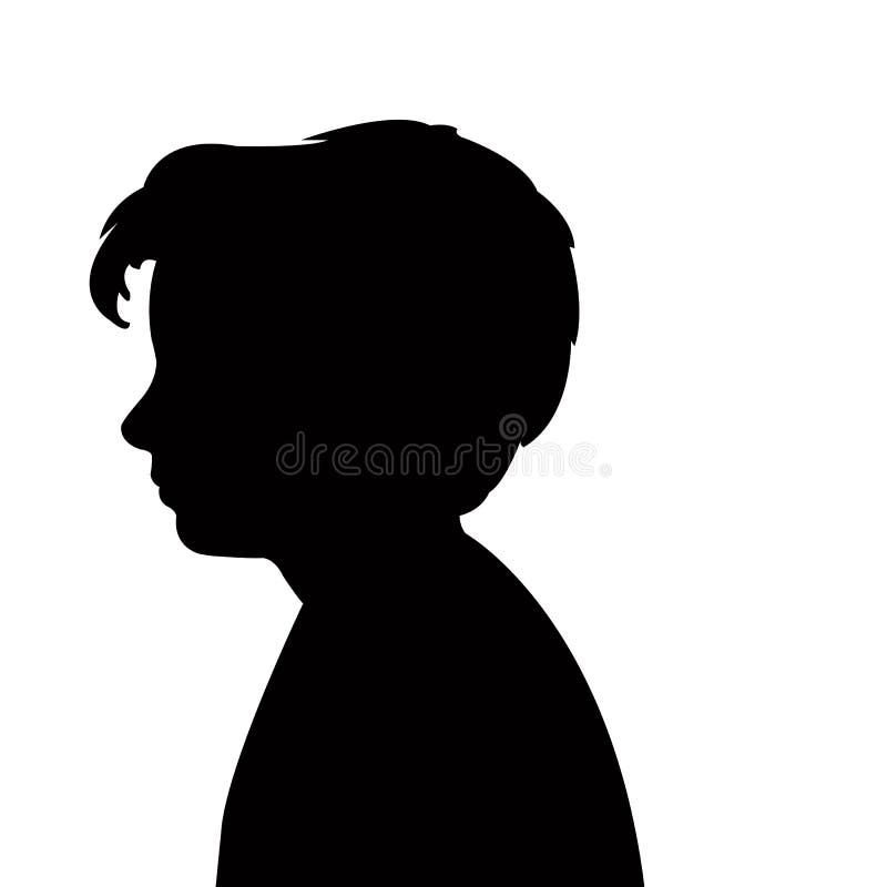 A Boy Head, Silhouette Vector Art Work Stock Vector - Illustration of ...