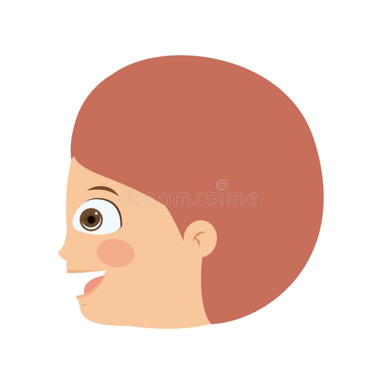 Boy Head Profile Icon Design Stock Vector - Illustration of male ...