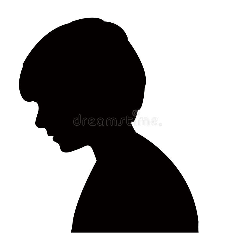 A Boy Head Silhouette Vector Stock Vector - Illustration of black ...