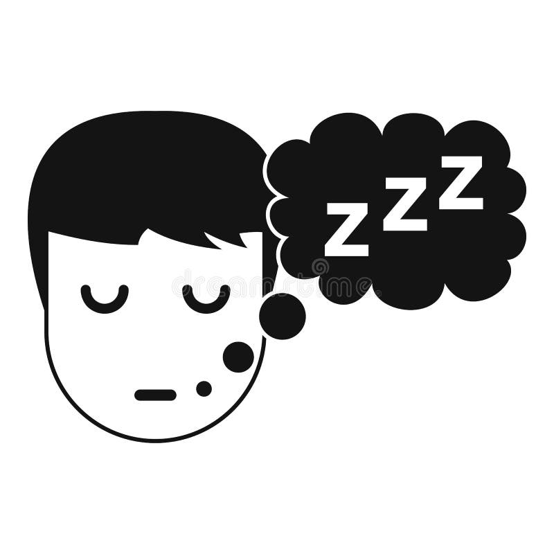 Boy Head with Speech Bubble Icon, Simple Style Stock Vector ...