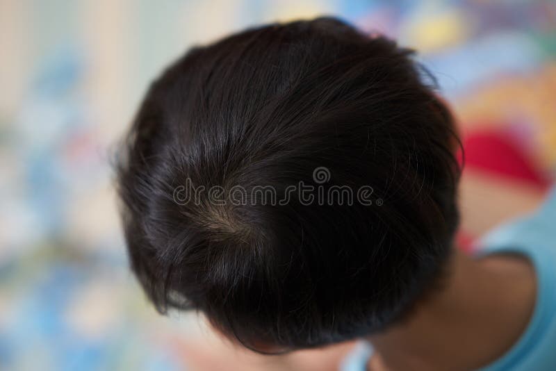 Boy Head Top View ,closed Up,selective Focus Stock Image - Image of ...