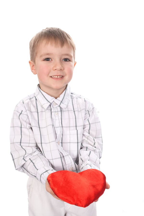 Boy with a heart stock photo. Image of foreground, positivity - 28887700