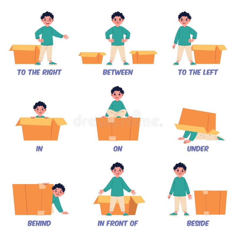 Prepositions Positions Stock Illustrations – 11 Prepositions Positions ...