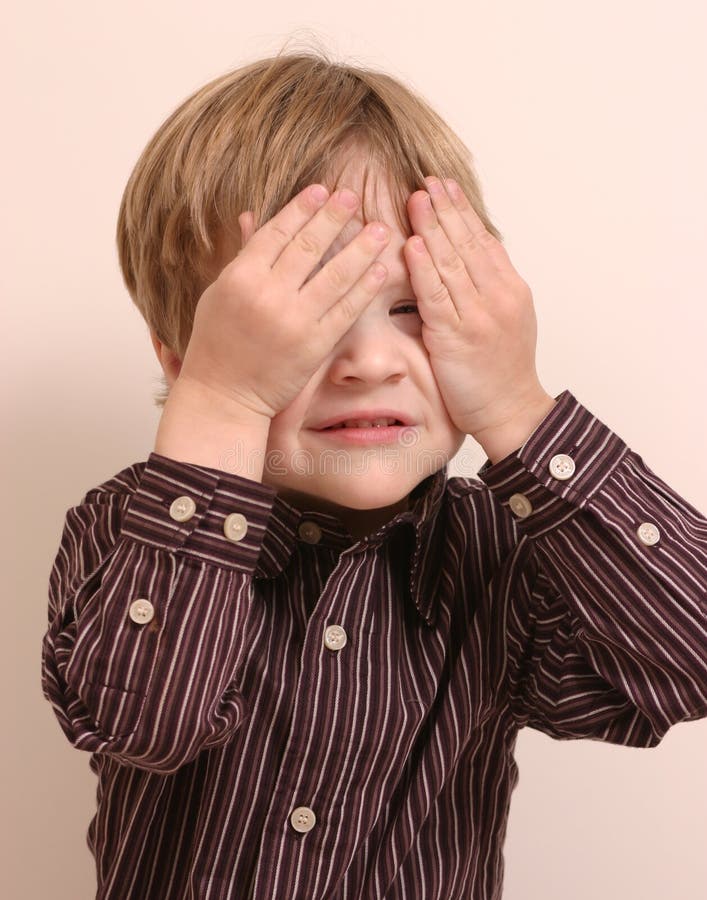 Boy hiding stock image. Image of courage, boys, peeking - 27592943