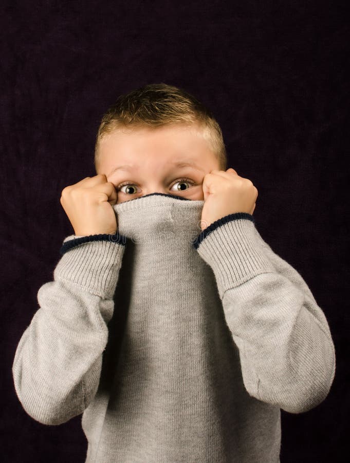 Boy hiding stock image. Image of courage, boys, peeking - 27592943