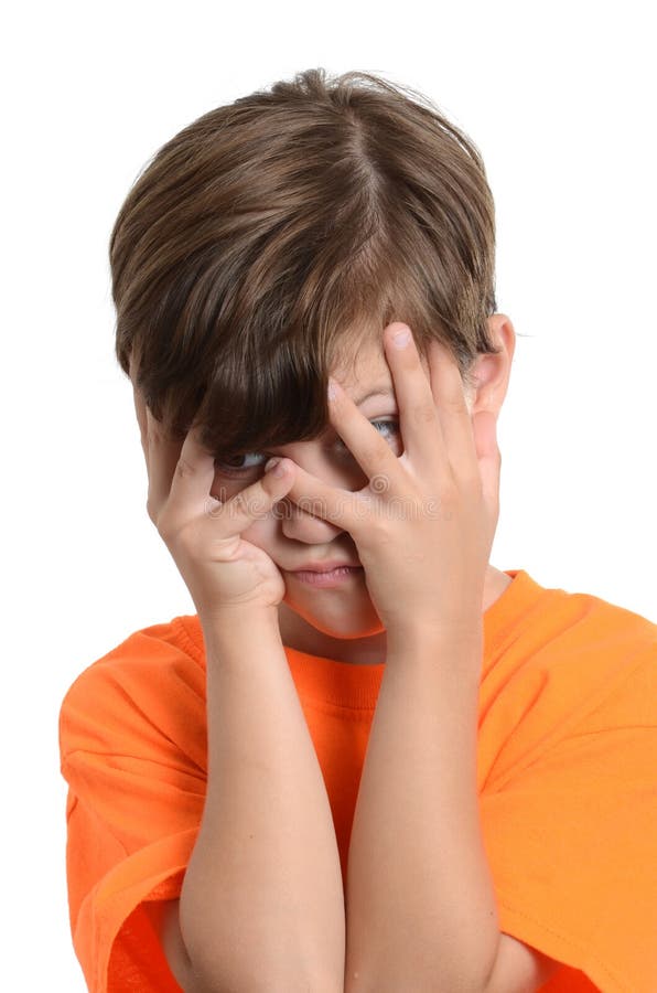 Hiding stock photo. Image of child, fear, silly, little - 18756000