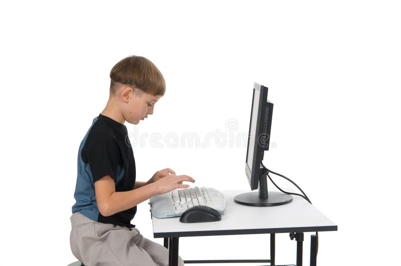 Boy On His Computer Picture. Image: 3877983