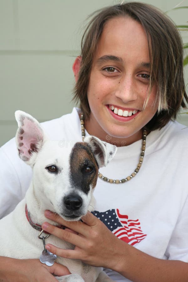 Boy & His Dog stock image. Image of doggy, pets, puppy - 157257