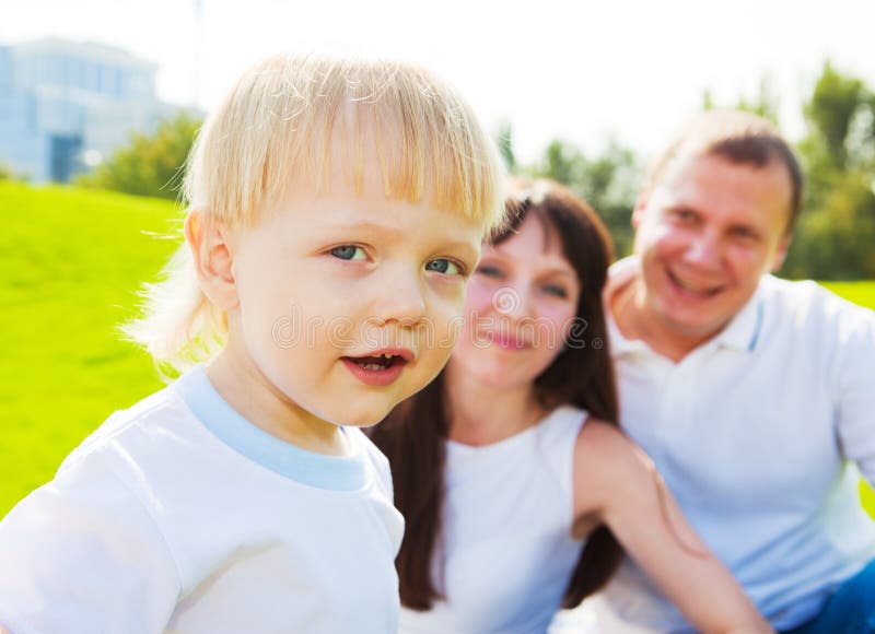 Boy with his parents stock photo. Image of mother, baby - 10698448
