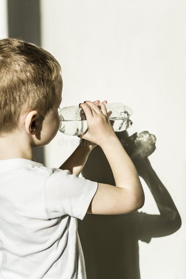 Boy and his shadow stock image. Image of effect, shadow - 52583589
