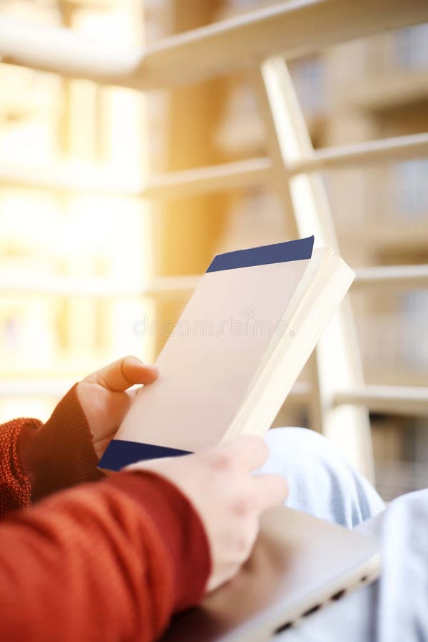Boy is Holding Book in Hand with Reading Stock Photo - Image of ...