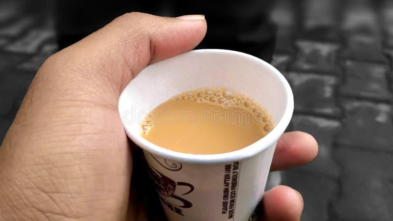 Boy Holding a Cup of Tea in the Morning upon Waking Up Stock Image ...