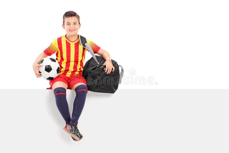 Happy Football Player Sitting Panel Stock Photos - Free & Royalty-Free ...