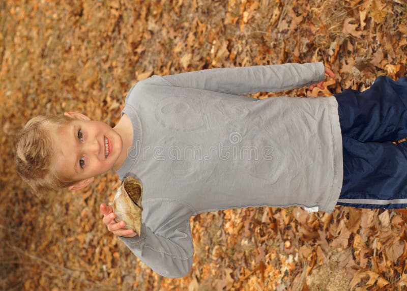 Boy holding turtle shell stock image. Image of outside - 37888545