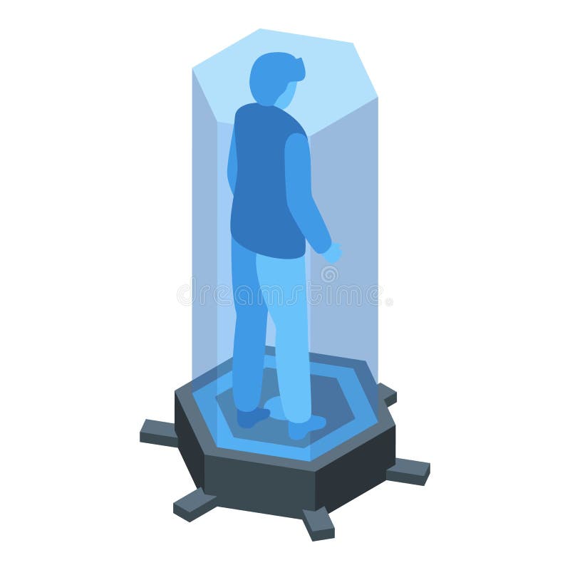 Boy Hologram Icon Isometric Vector. Planet Future Stock Vector ...