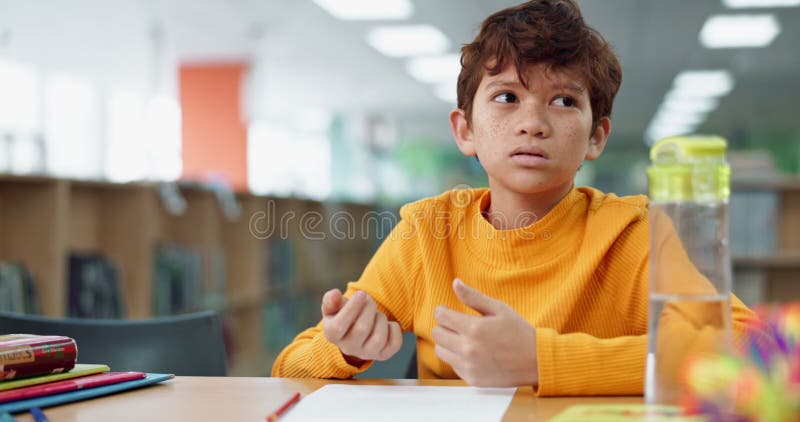 Education, Thinking and Writing with Bored Student in Living Room of ...