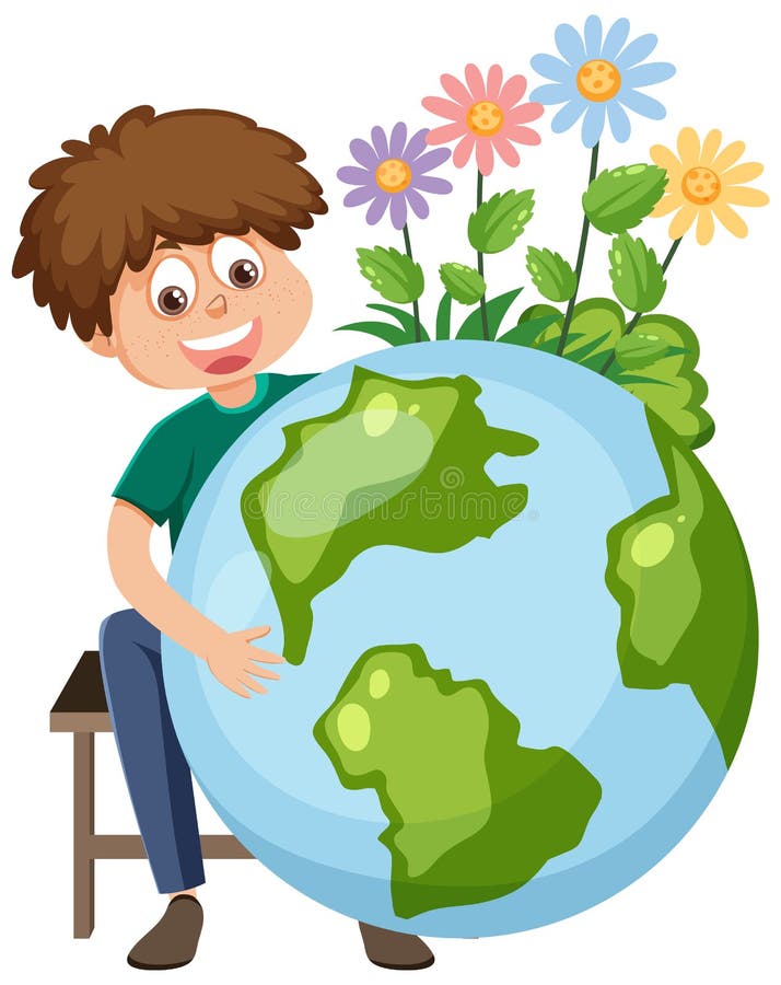 Child Hugging World Stock Illustrations – 275 Child Hugging World Stock ...