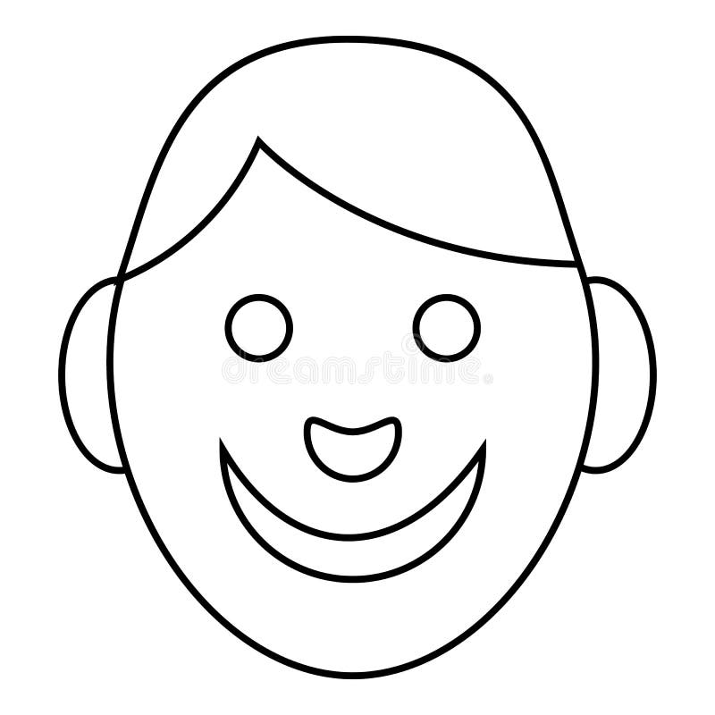 Boy icon, outline style stock vector. Illustration of elementary - 84156639
