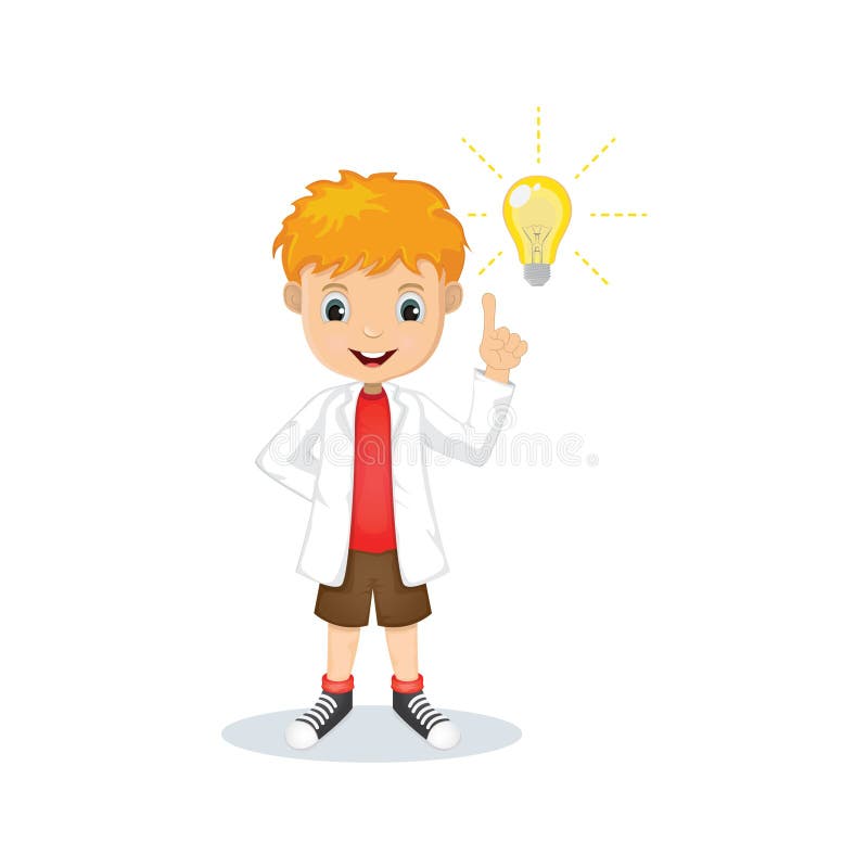Boy with Idea. Vector Illustration Decorative Design Stock Vector ...