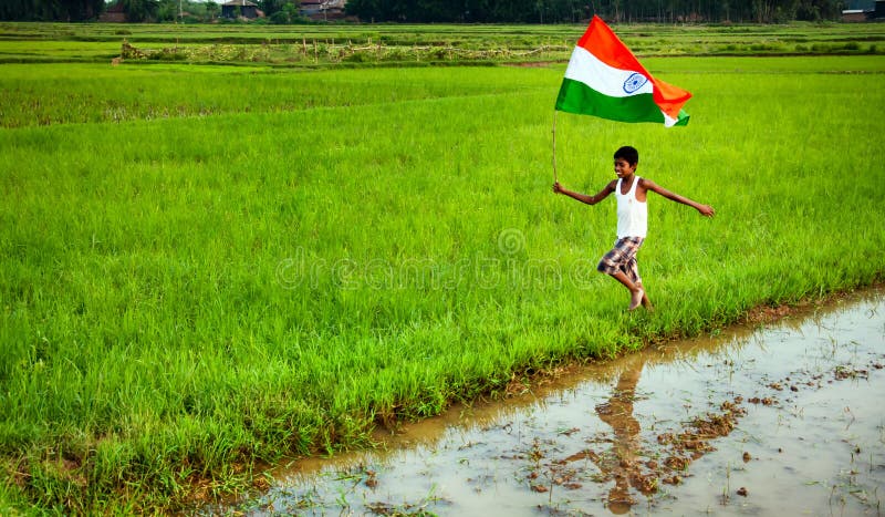 Boy with Indian National Flag Editorial Image - Image of 15th, flags ...