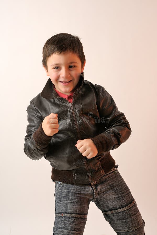 Boy with jacket stock image. Image of isolated, jacket - 10163435
